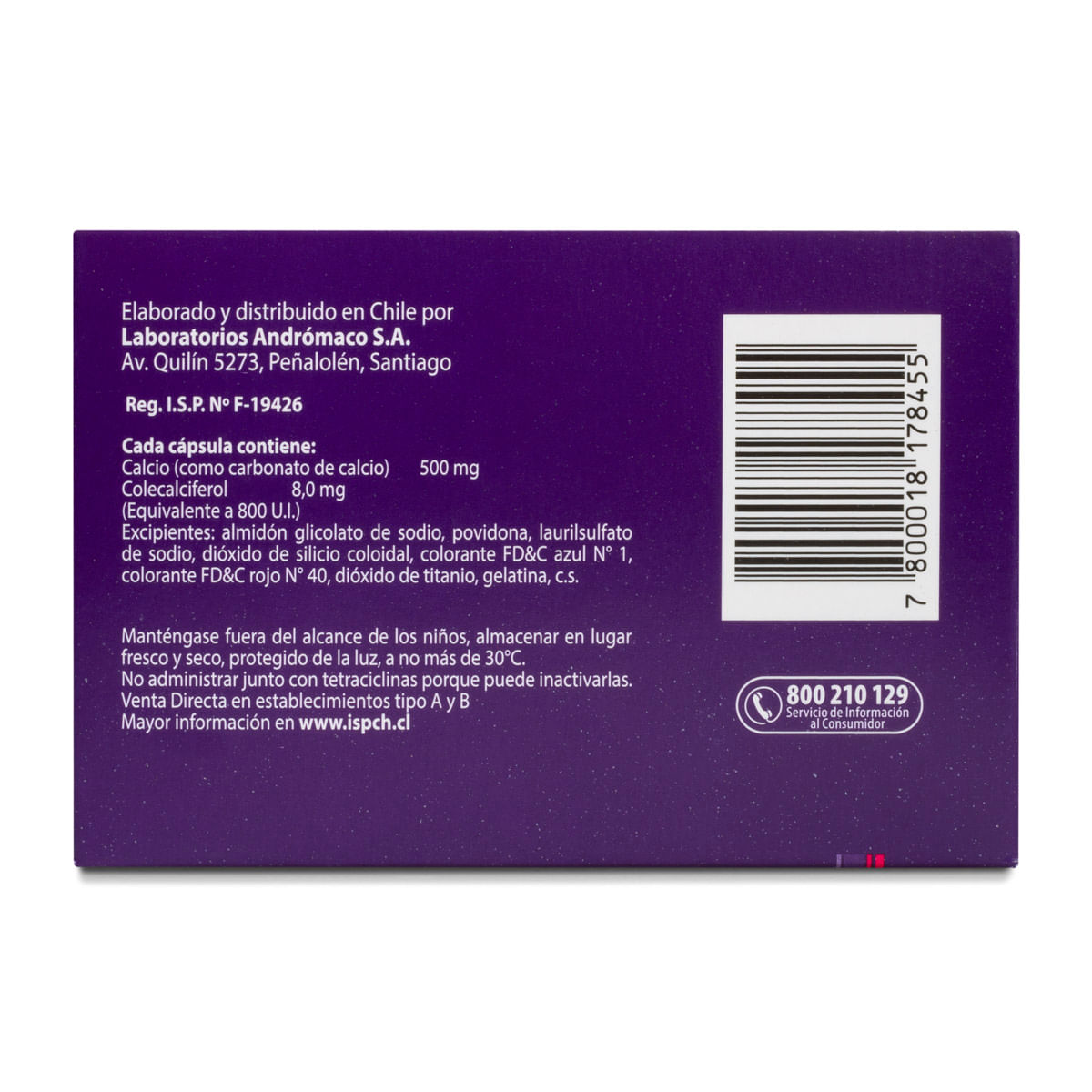 Elcal D 500/800 calcio 500 mg vitamina D 800 UI 60 cápsulas - Farmacias ...