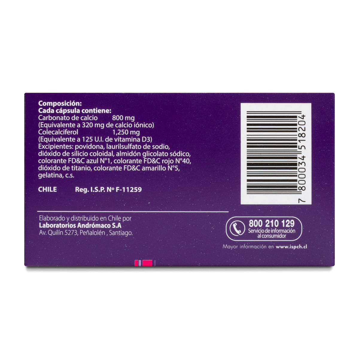 Elcal D calcio 320 mg vitamina D 125 UI 60 cápsulas - Farmacias del Dr ...