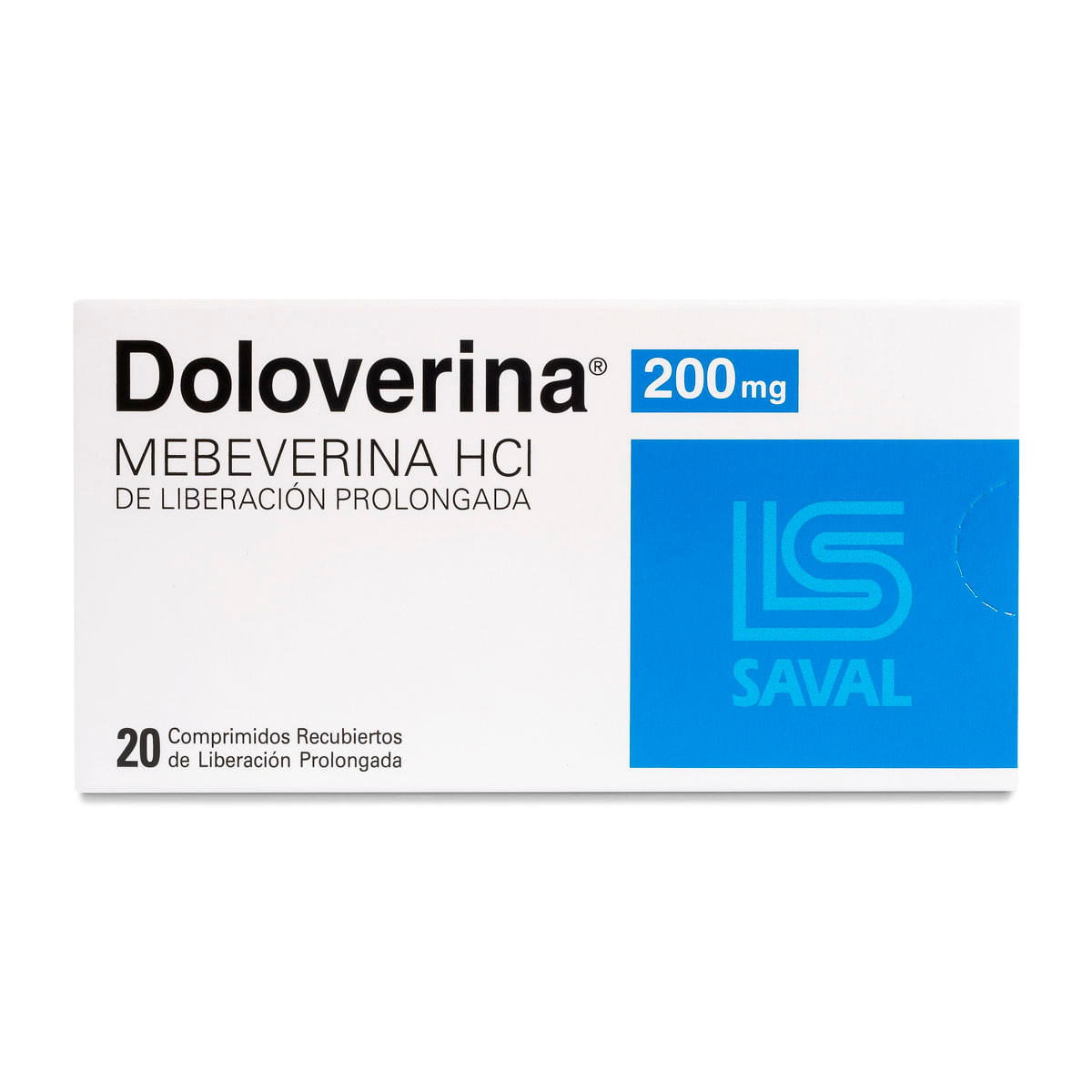 Doloverina - Mebeverina 200 mg - 20 Comprimidos Liberación Prolongada ...