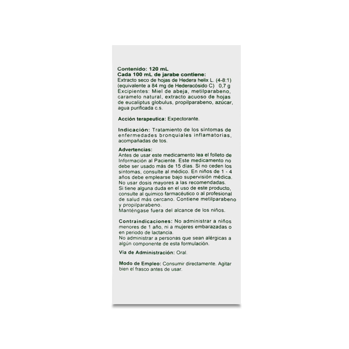 Pectox hedera helix 35 mg/5 mL jarabe 120 mL - Farmacias del Dr. Simi