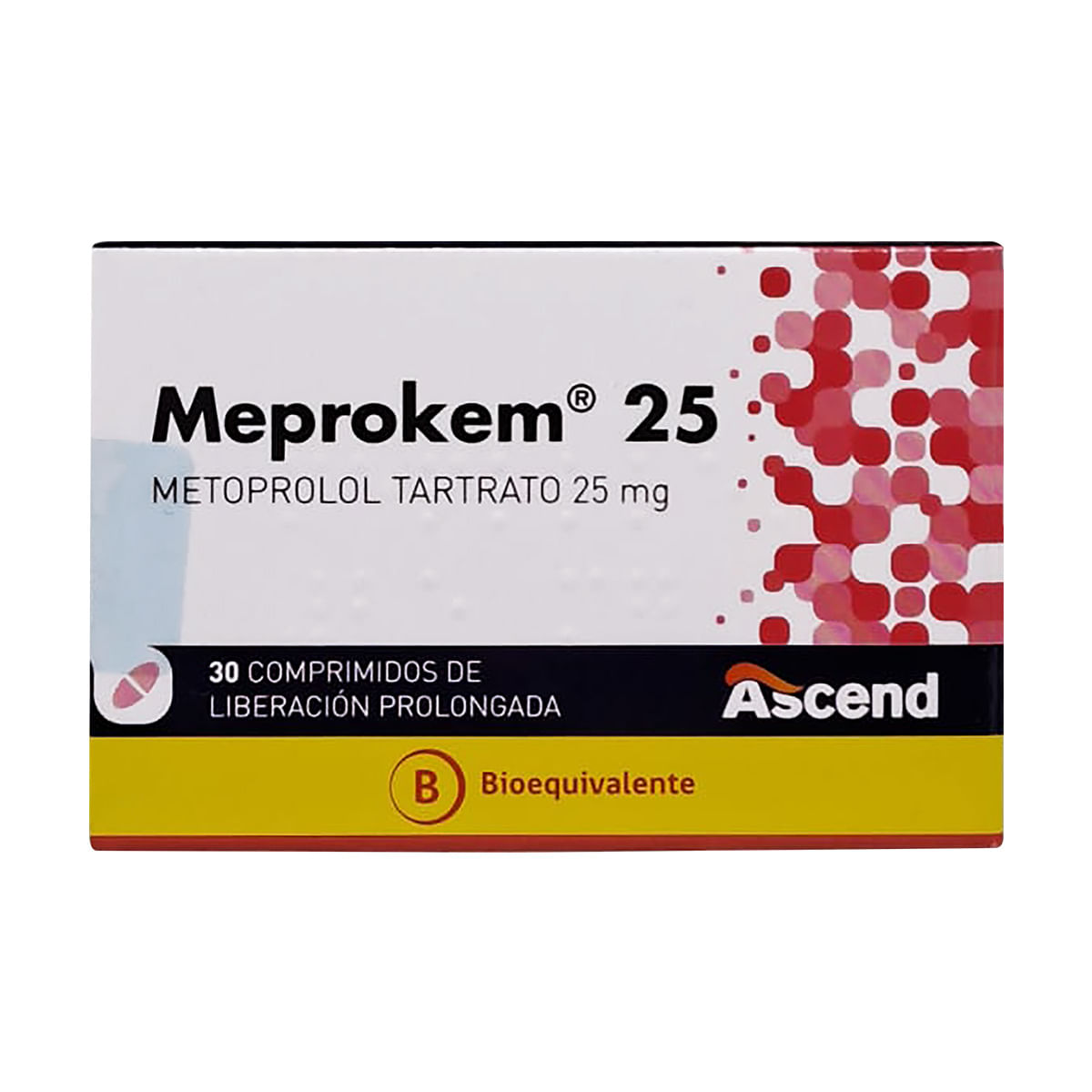 Meprokem metoprolol 25 mg 30 comprimidos recubiertos de liberación ...
