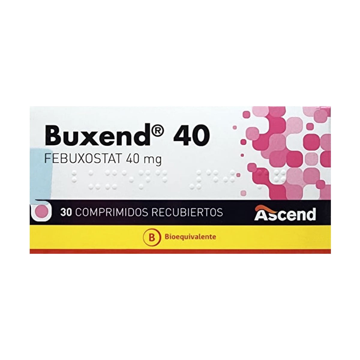 Buxend - Febuxostat 40 mg 30 Comp Rec - Farmacias del Dr. Simi