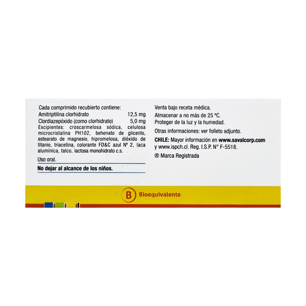 Antalin amitriptilina 12,5 mg clordiazepóxido 5 mg 30 comprimidos ...